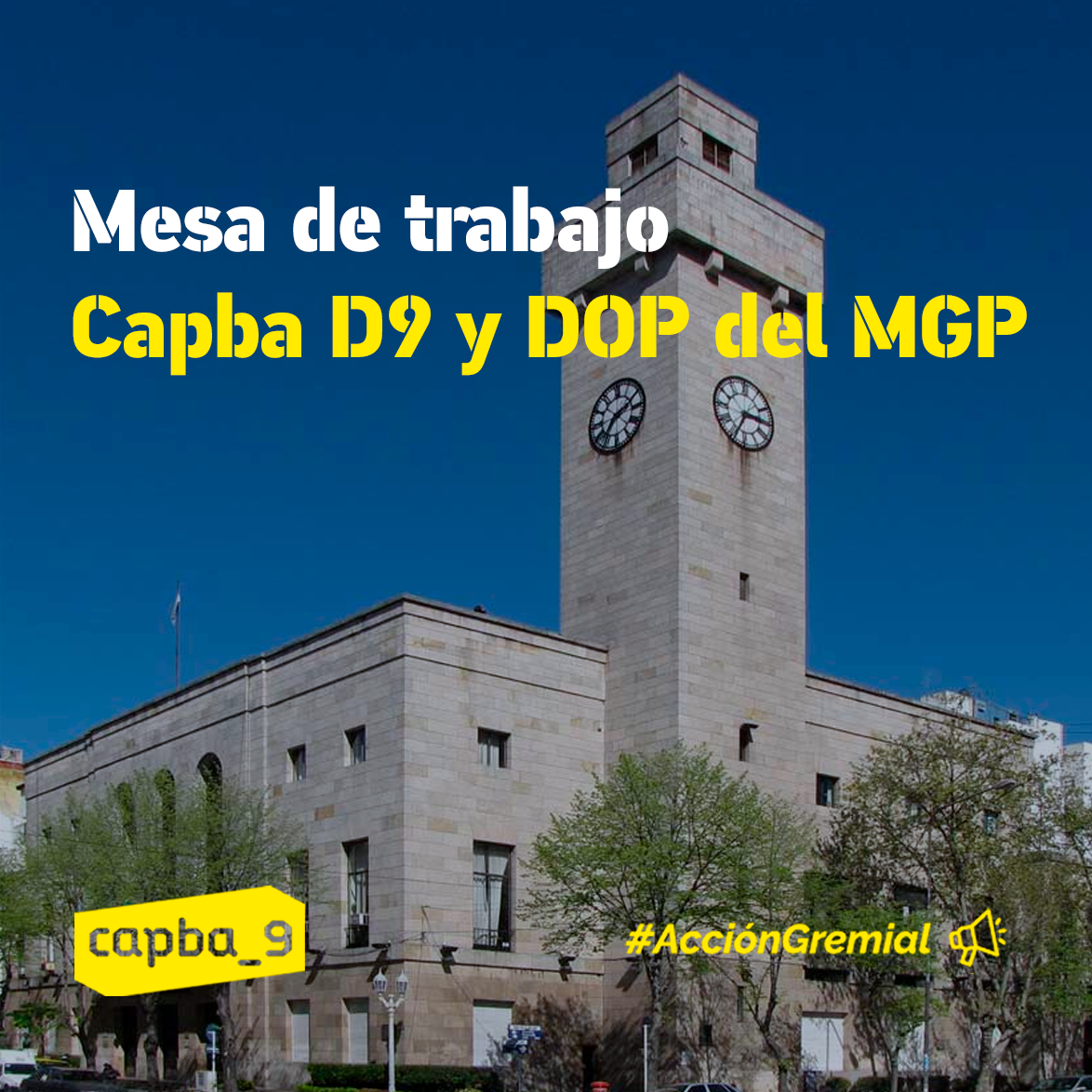Mesa de trabajo Capba D9 y DOP del MGP - Capba9