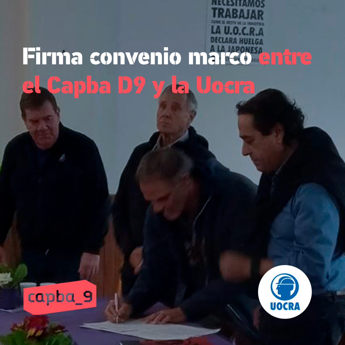 Firma convenio marco entre el Capba D9 y la Uocra - Capba9