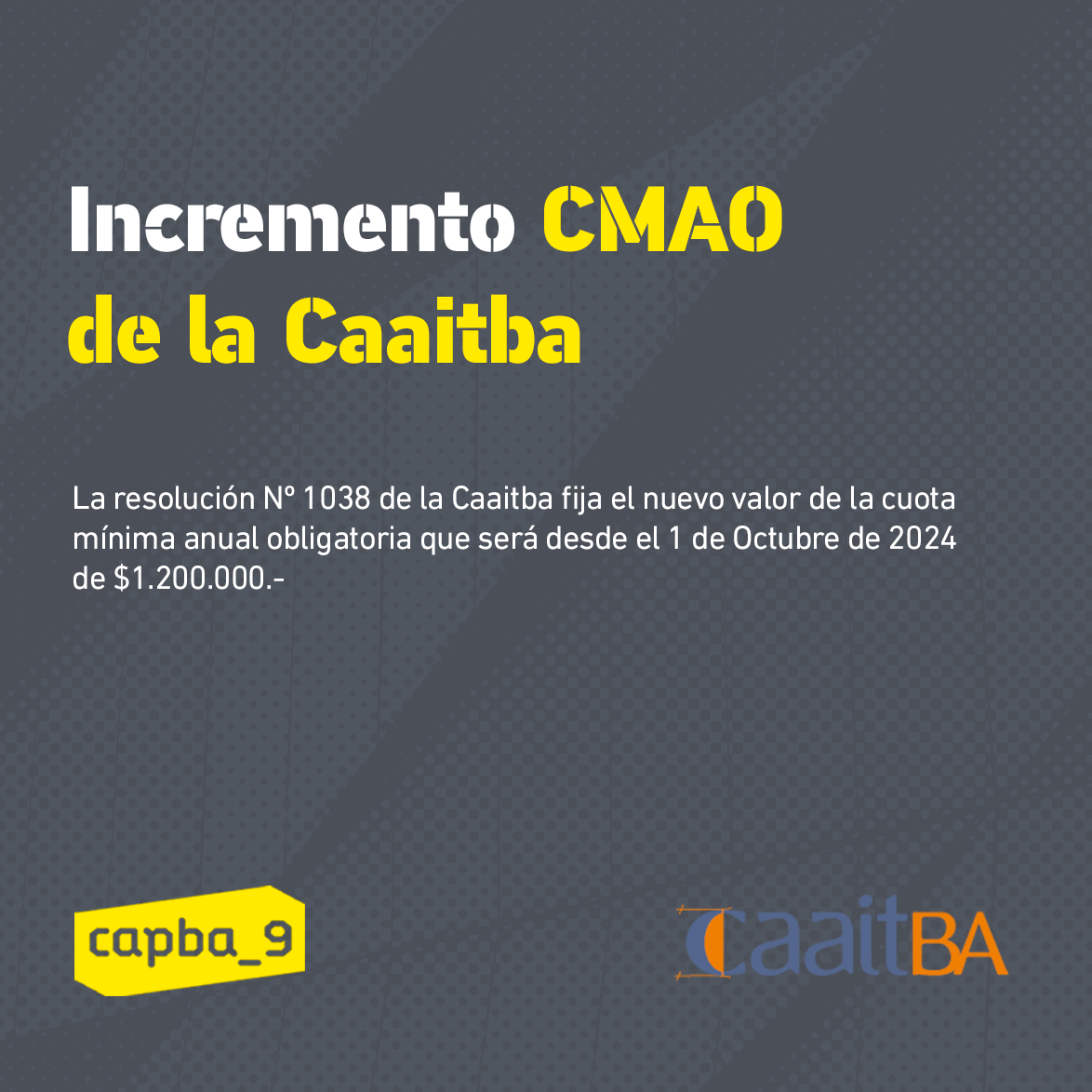 Incremento CMAO de la Caaitba - Capba9