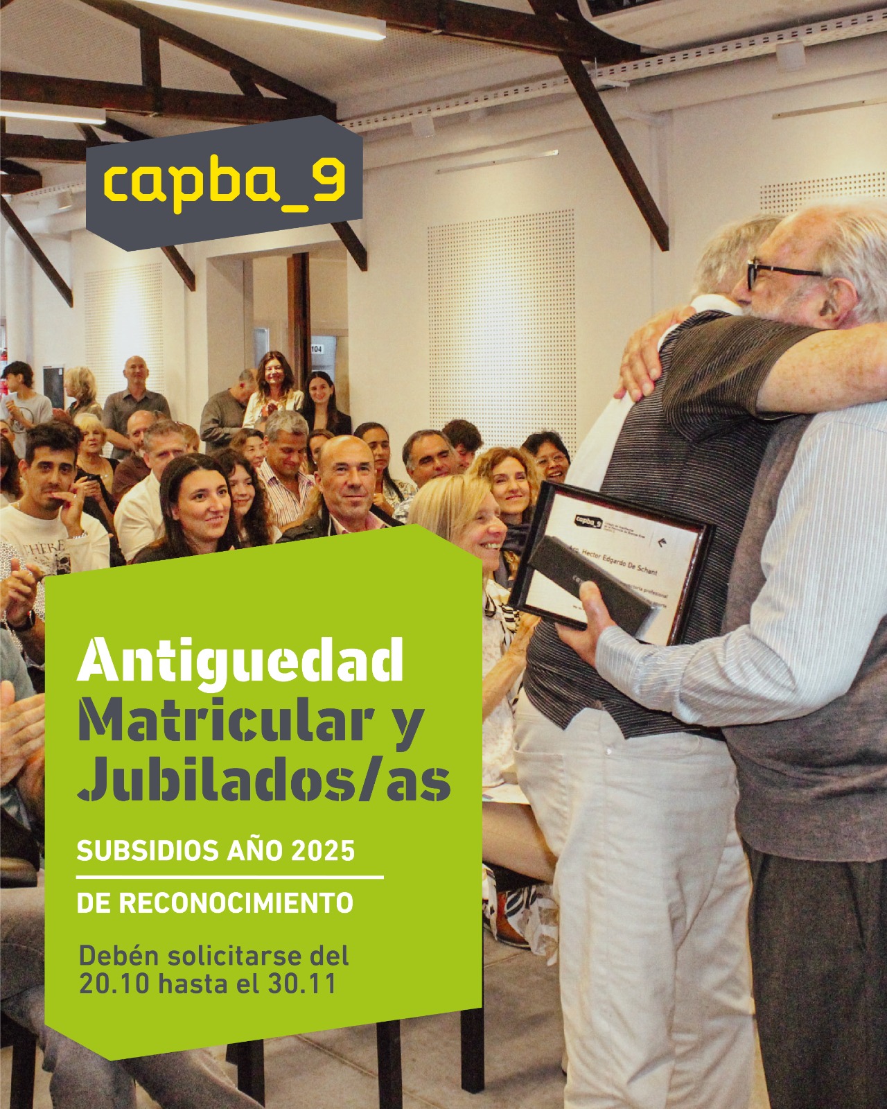 Subsidios año 2025 de Reconocimiento a la Antigüedad Matricular Y jubilados/as - Capba9